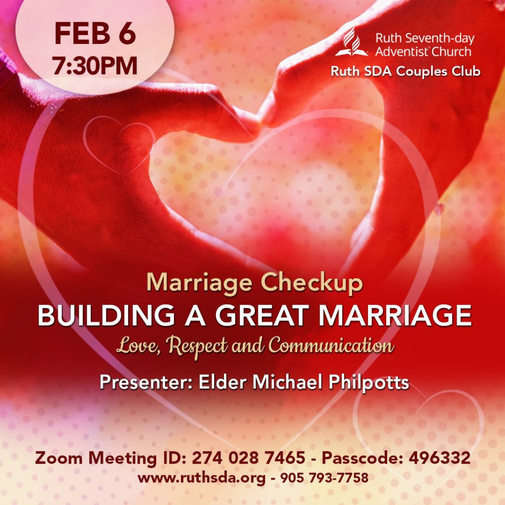 Marriage Checkup – Building A Great Marriage - Adventist Ontario ...