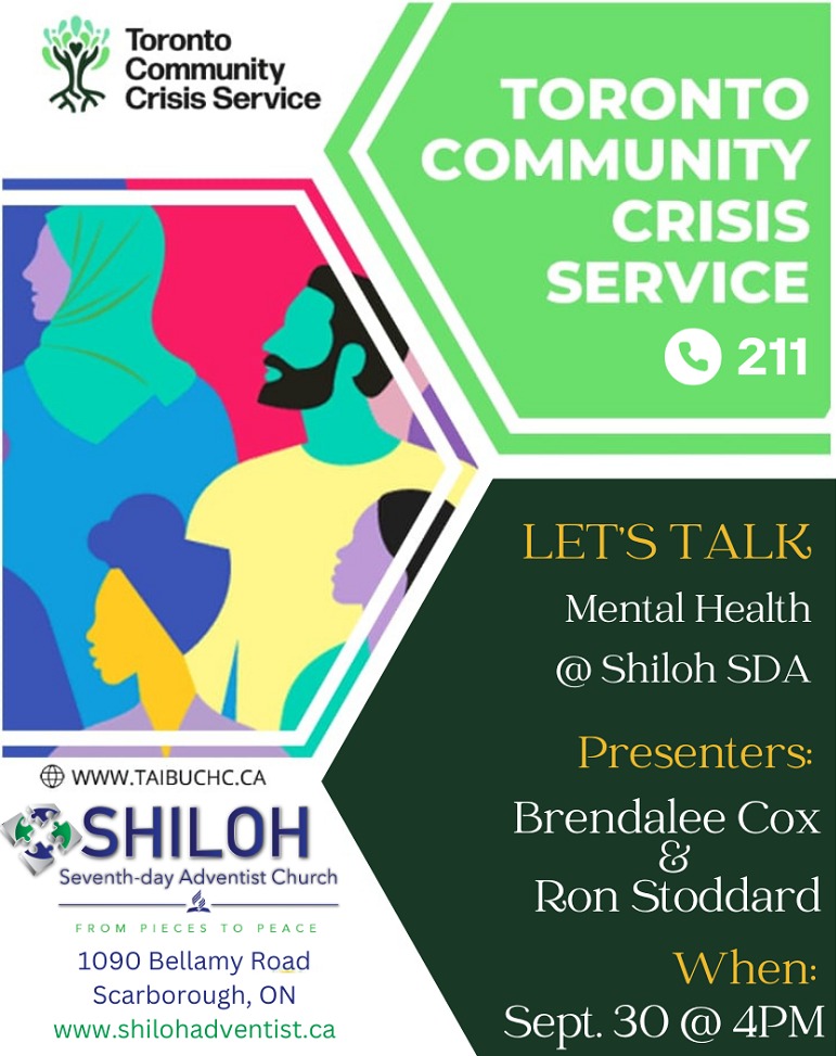 Let’s Talk Mental Health @ Shiloh SDA - Adventist Ontario Conference ...