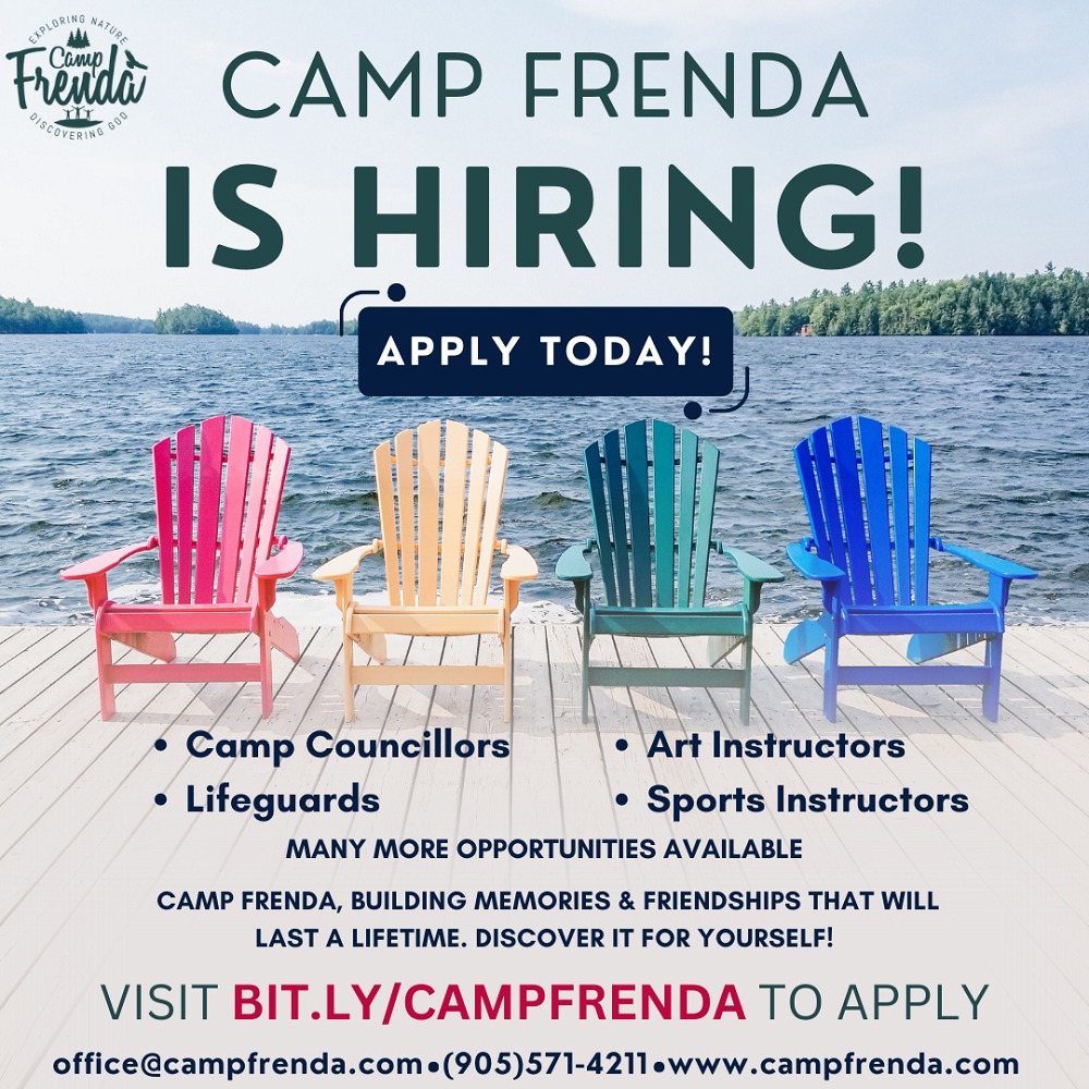 Camp Frenda is Hiring! - Adventist Ontario Conference Website